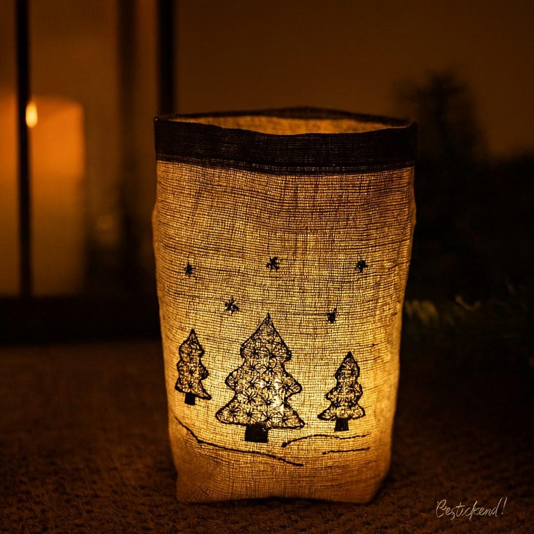 Embroidered WINDLIGHT "winter Forest" *free Color Choice* Light Bag ...