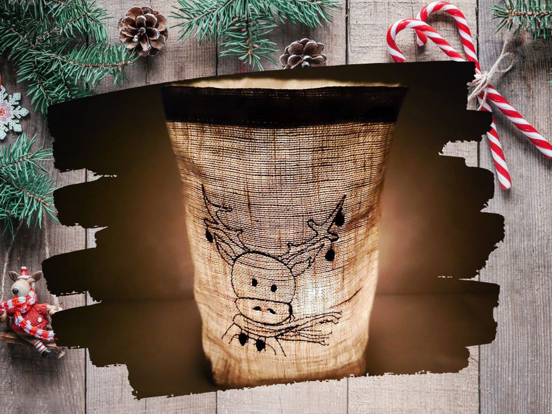 Embroidered WINDLIGHT christmas Christmas free Choice of Colors Light ...