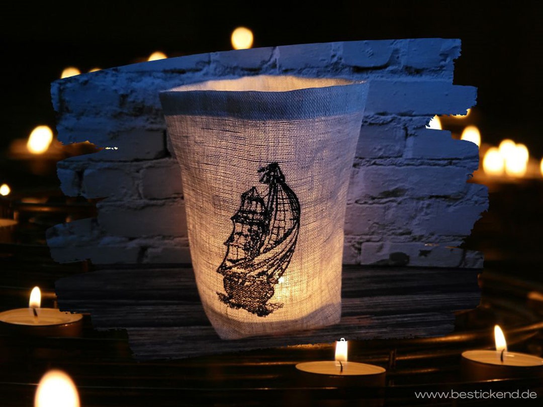 Embroidered WINDLIGHT SAILING SHIP //free Choice of Color// Light Bag ...