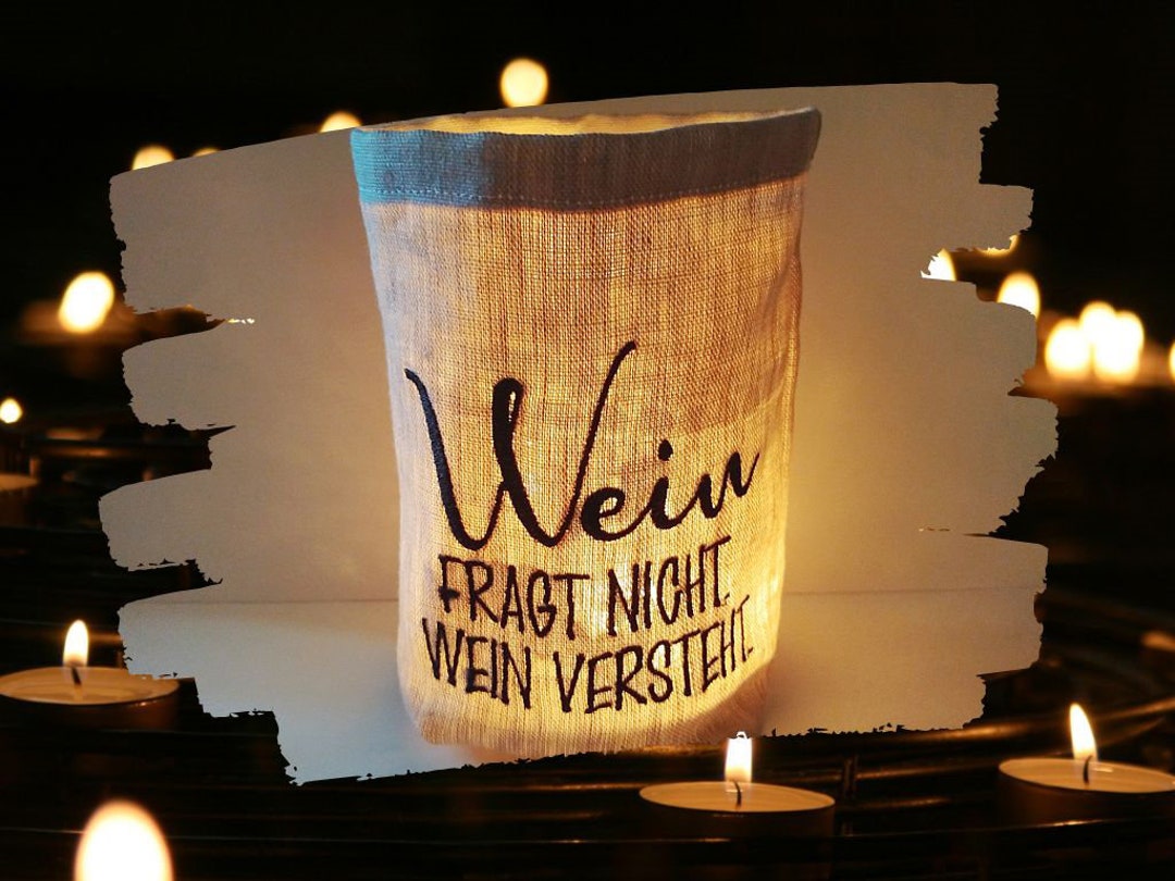 Embroidered WINDLIGHT wine ... //free Choice of Colors// Light Bag ...