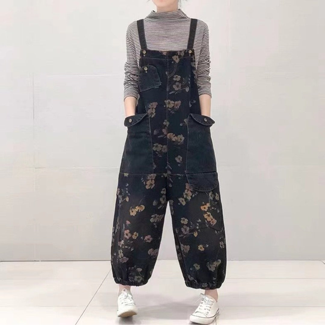 80s Vintage Overalls Women, Handmade Designer Overalls, Casual Overalls ...