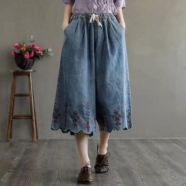 Embroidered Pants - Etsy