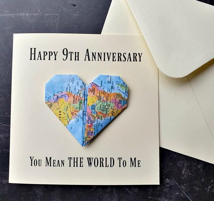 9th Anniversary Card Wife9th Anniversary Card Husbandninth | Etsy
