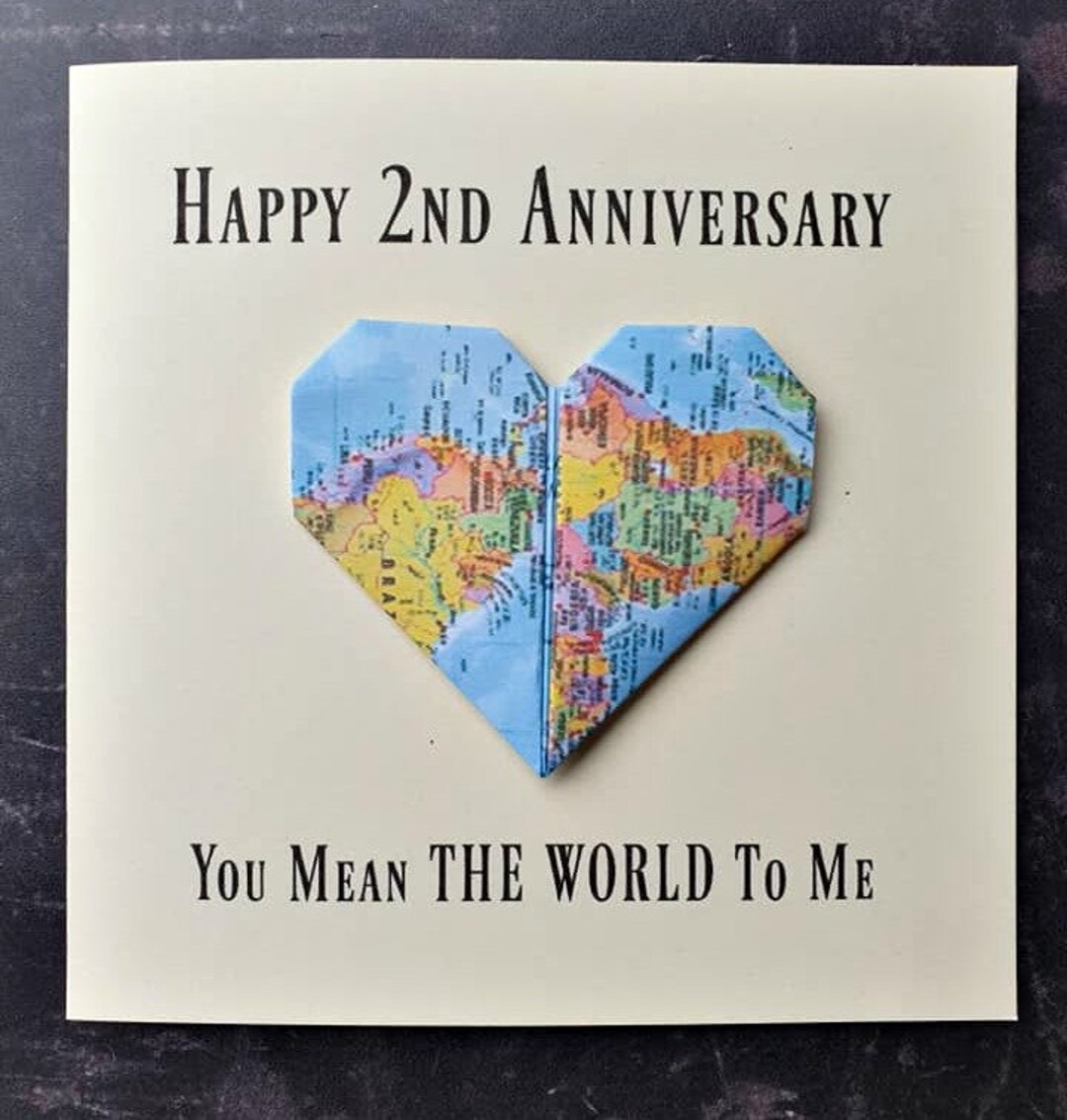 2nd Anniversary Card Wife,2nd Anniversary Card Husband,second ...