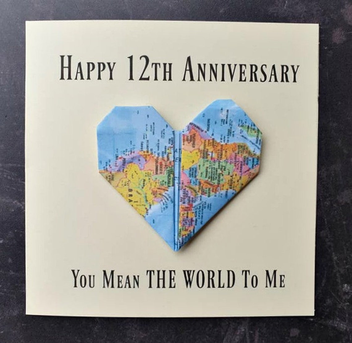 12th Anniversary Card Wife12th Anniversary Card | Etsy