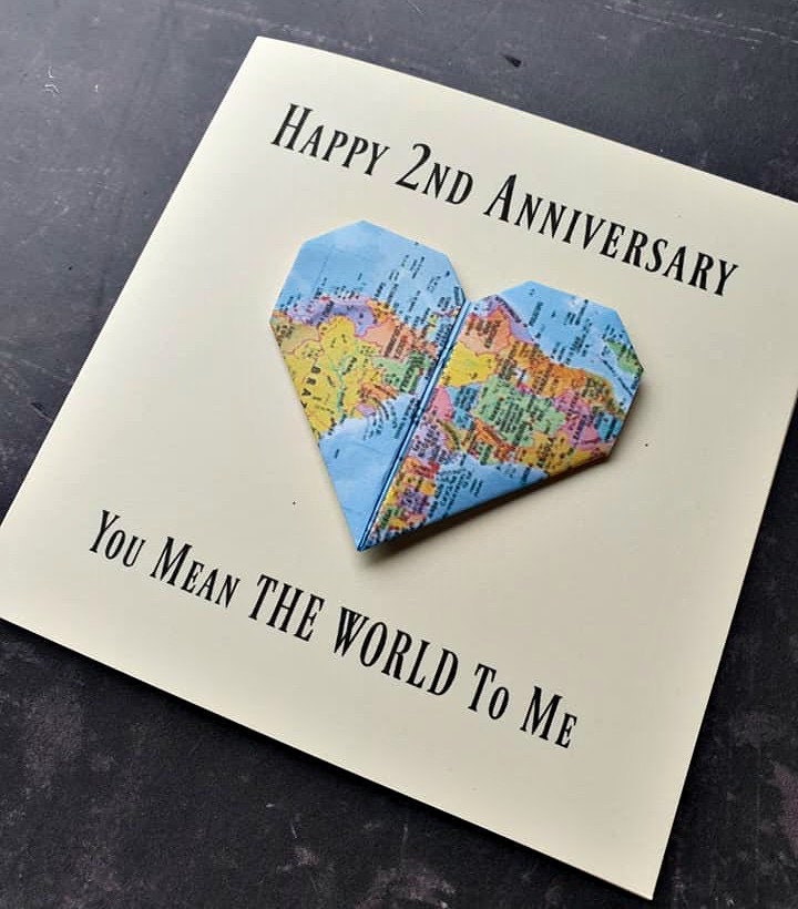 2nd Anniversary Card Wife,2nd Anniversary Card Husband,second ...