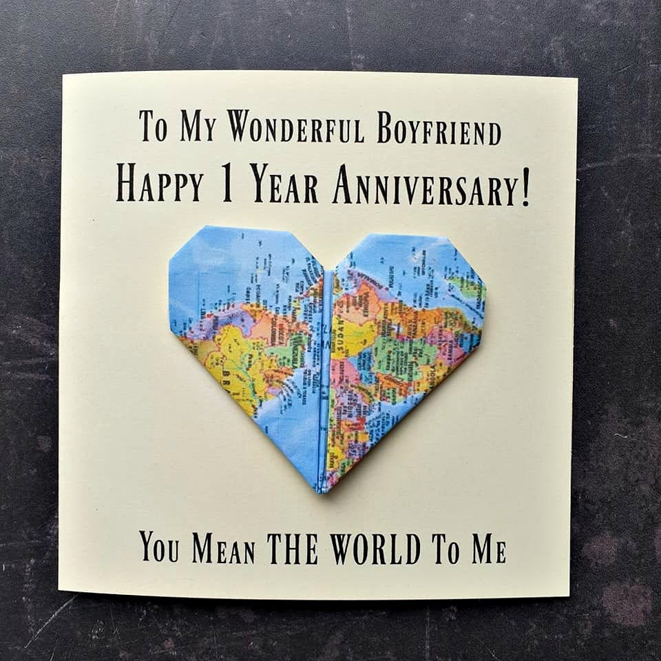 1st Anniversary Cards For Boyfriend