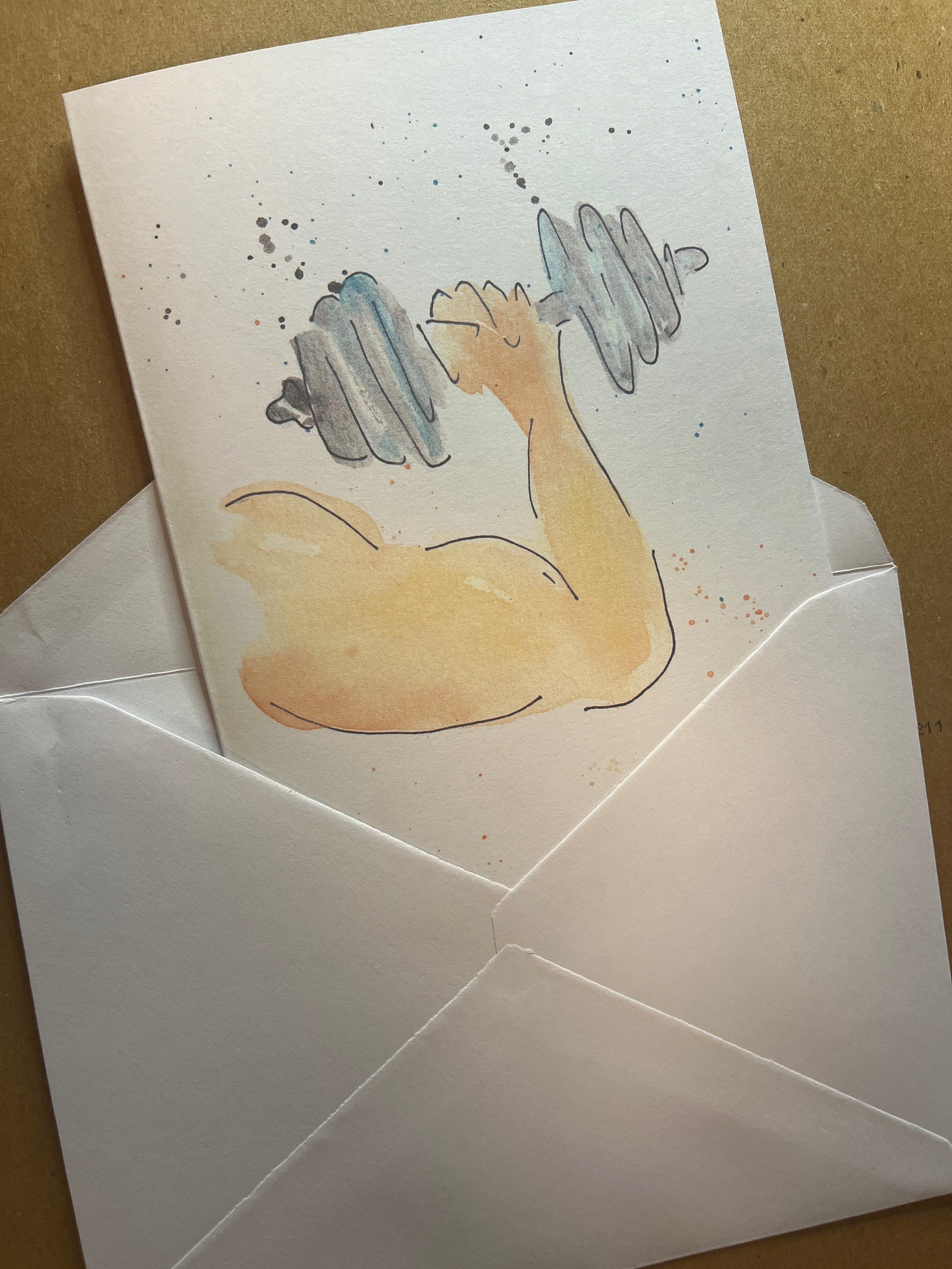 Gym Card/ Birthday Card / Spot Card / Cute Card / Handmade Card ...