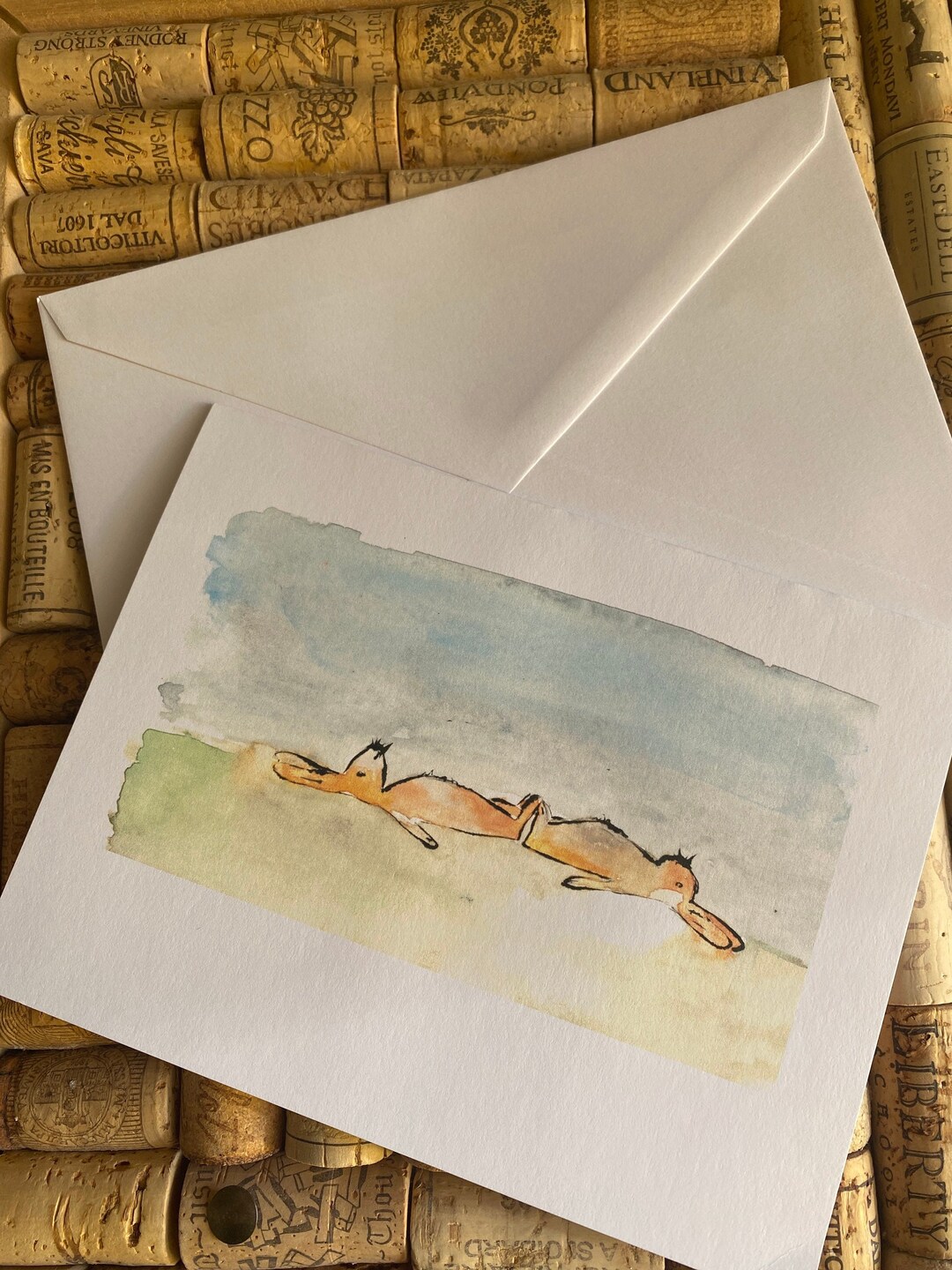 Rabbits Card/ Birthday Card / Baby Shower Card / New Baby Card / Cute ...