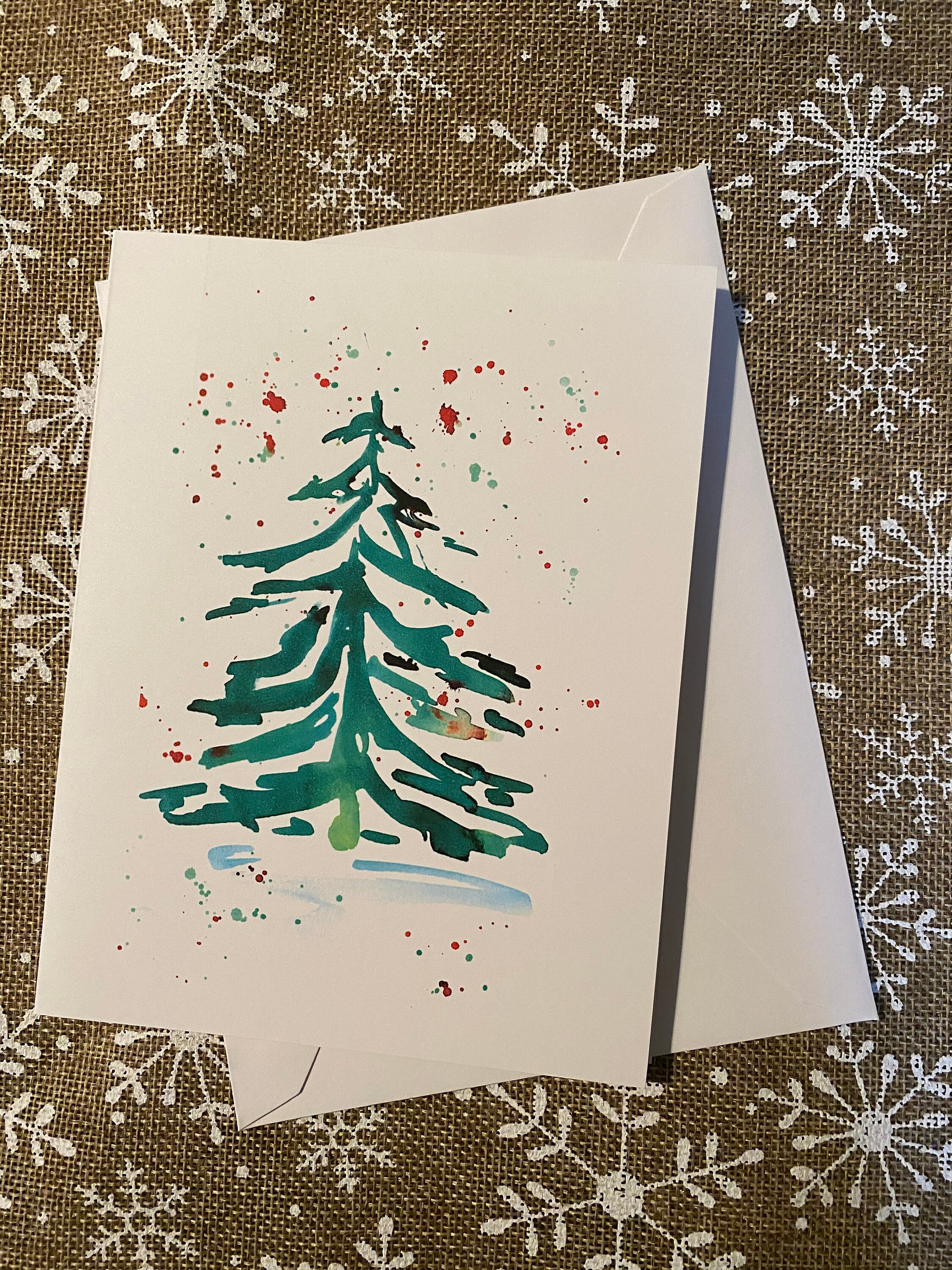 Happy Holidays Card / Merry Christmas Card / Christmas Tree Card ...