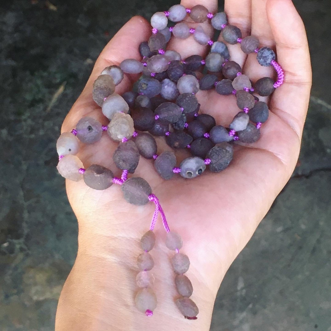 Light Violet Milky Purple Gobi Agate Necklace for Beginners N - Etsy
