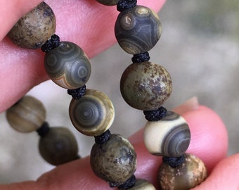 5-6mm Best Price Mini Golden Coin Eyes Agate _ Mud Blue _ Gobi Agate ...