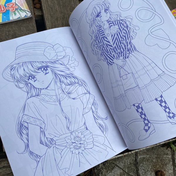 Vintage Japanese Coloring Book - Etsy