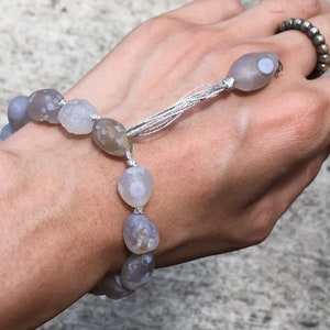 Grey Blue Agate With White Dots _ Gobi Eye Agate _ Gobi Desert Rough ...