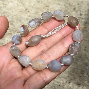 Grey Blue Agate With White Dots _ Gobi Eye Agate _ Gobi Desert Rough ...