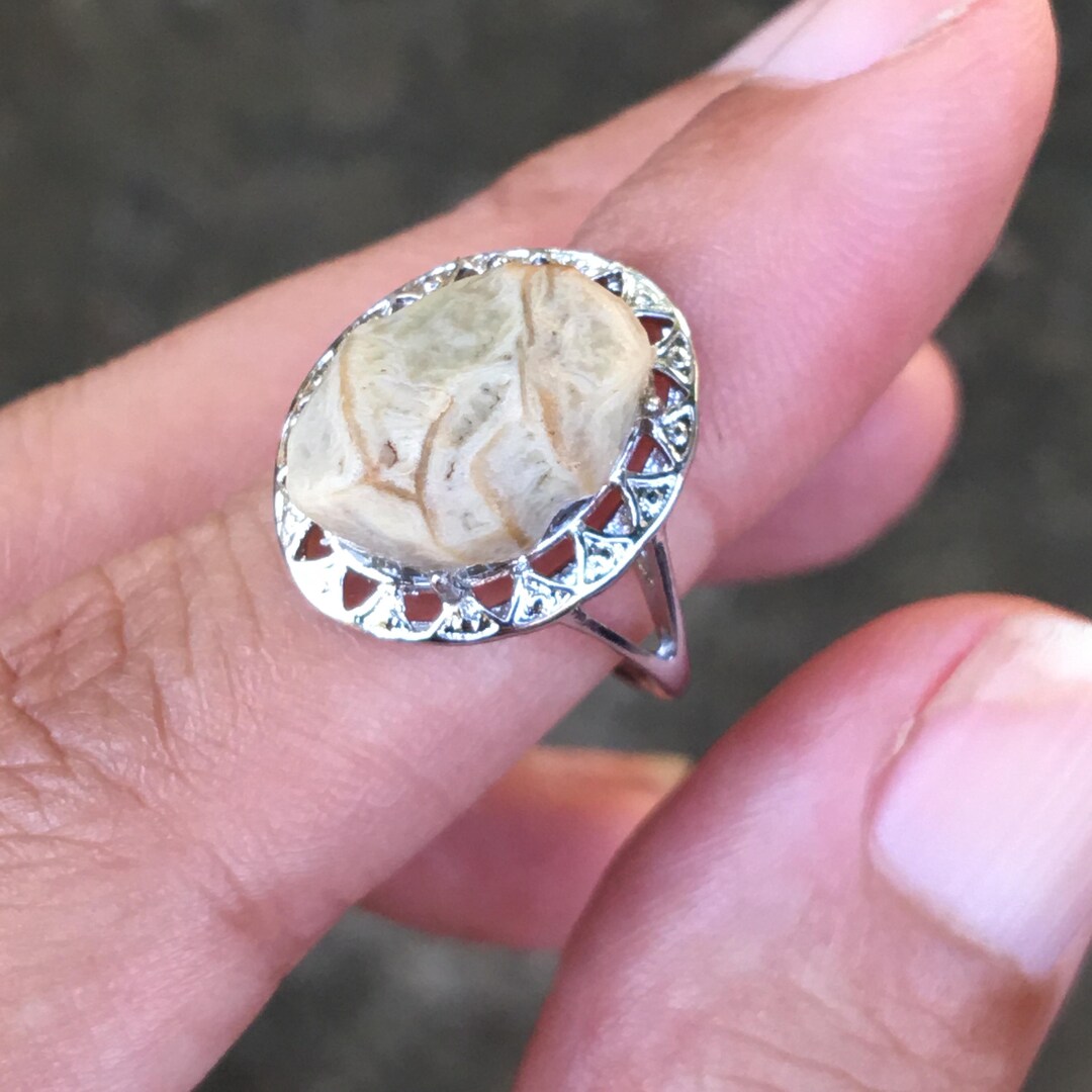 Vein Agate _ Gobi Stone _ Gobi Desert Rough Stone _ Gobi Agate Ring - Etsy