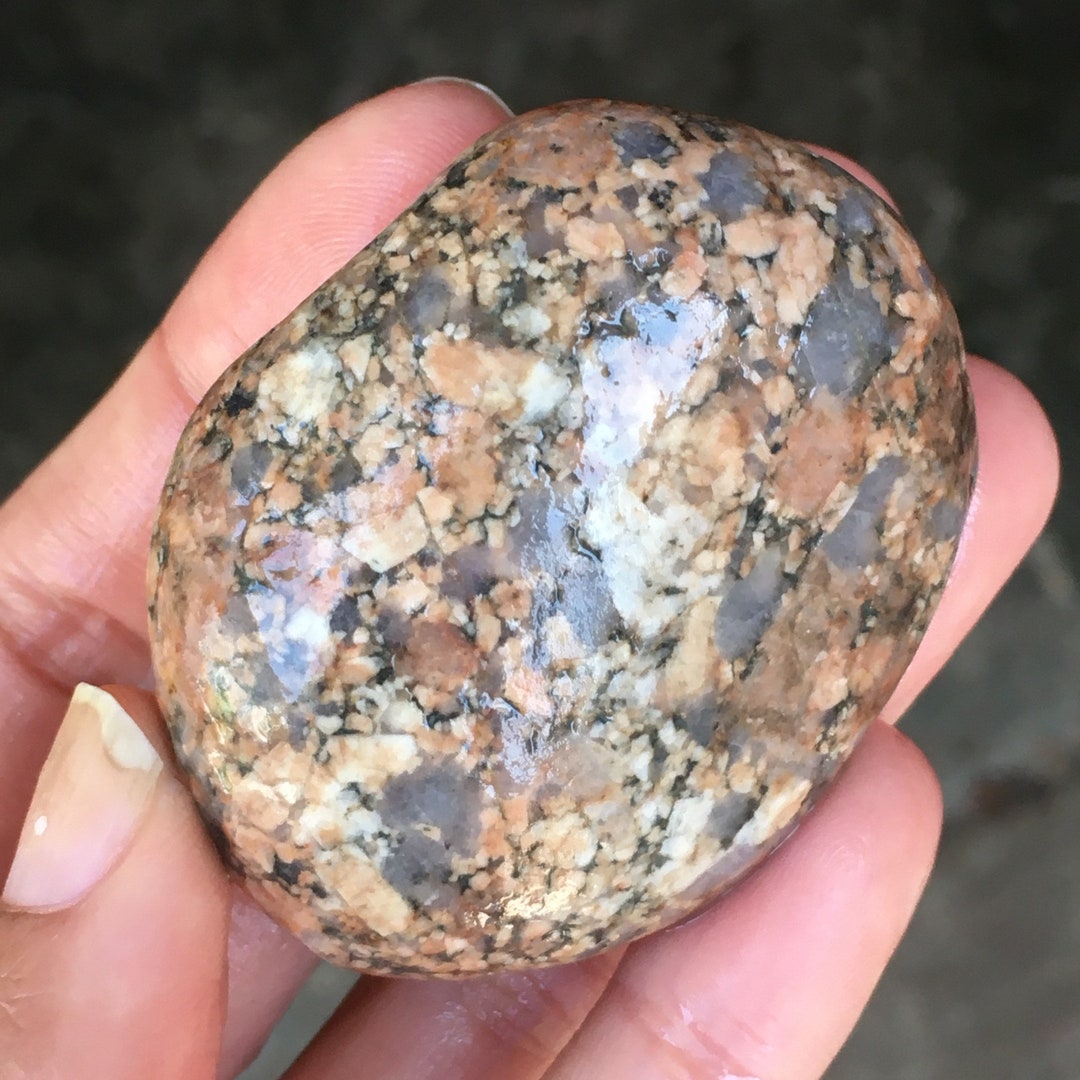 Picture River Stone With Grey Blue Agate _ River Rough Stone J - Etsy