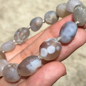Grey Blue Agate With White Dots _ Gobi Eye Agate _ Gobi Desert Rough ...