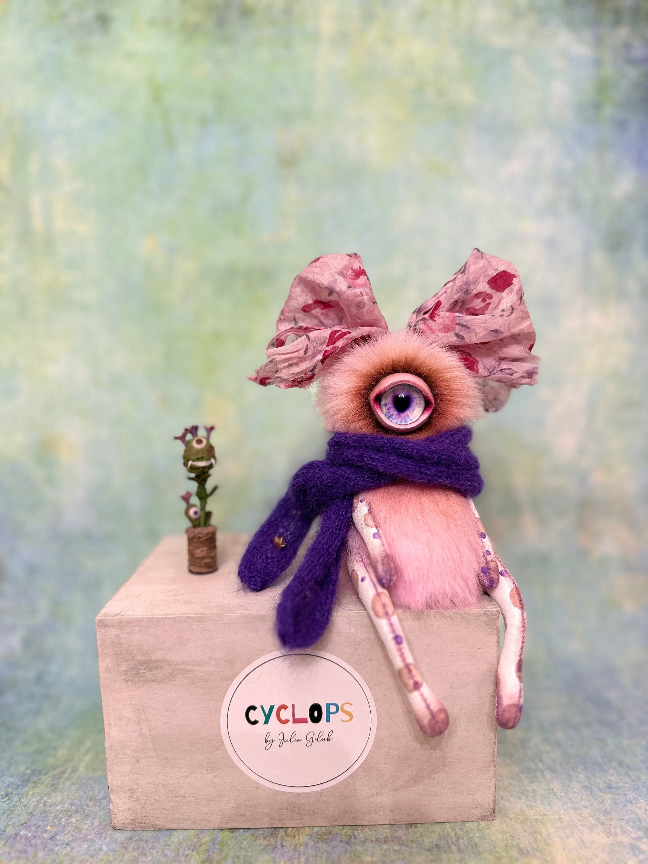 Pink Mini Cyclops With Heart Eye_made-to-order! - Etsy