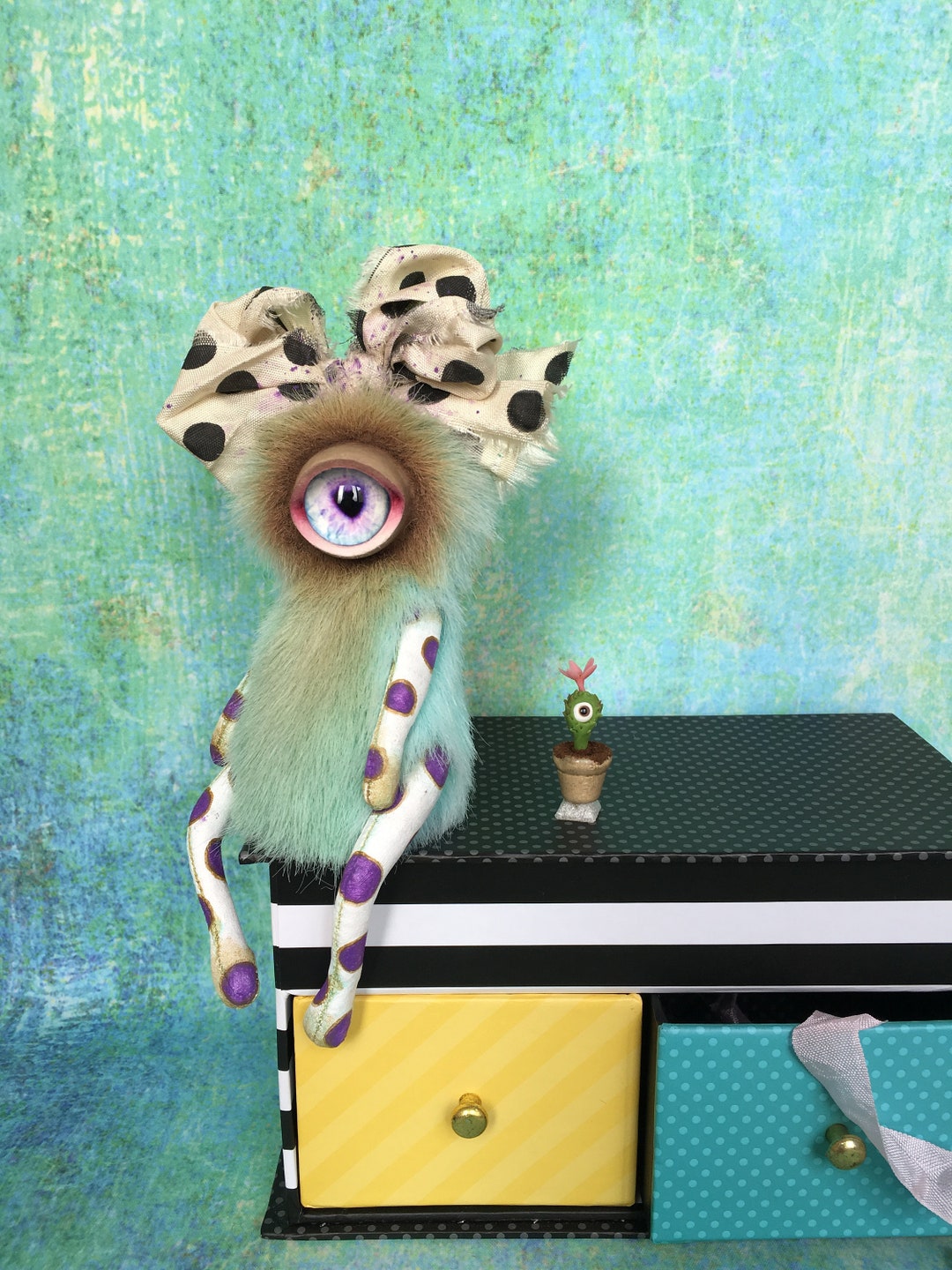 Blue Mini Cyclops With Heart Eye_made-to-order! - Etsy