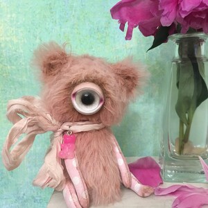 Pink Gentle Teddy Bear - Cyclops _ MADE-TO-ORDER! - Etsy