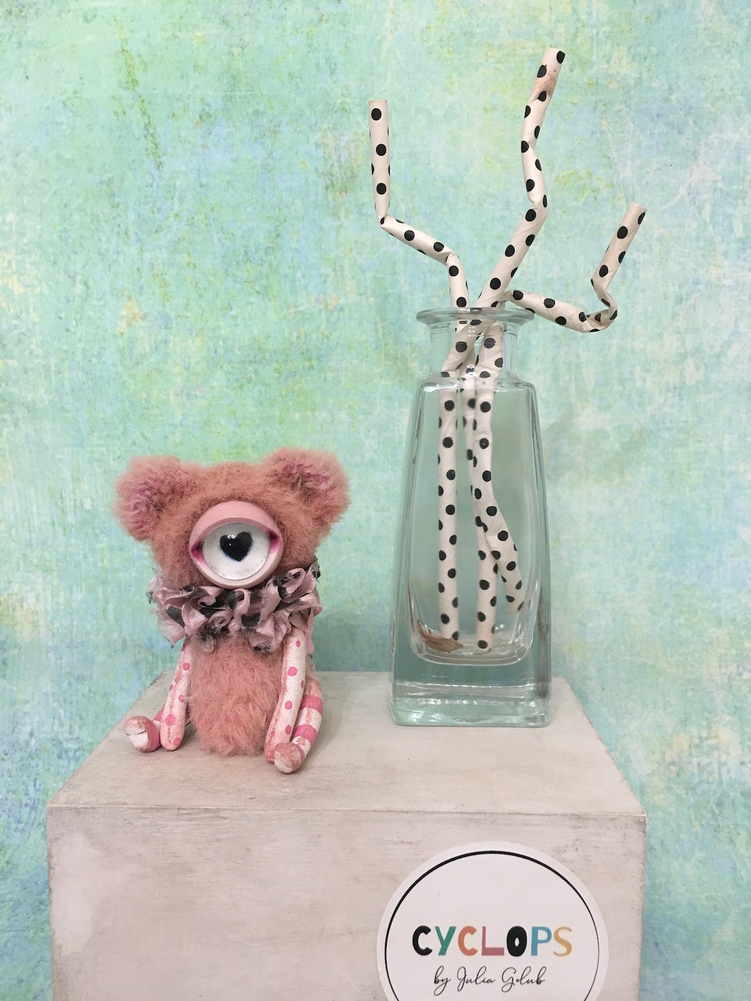 Pink Teddy Bear - Cyclops, Mini - Mini Size_made-to-order! - Etsy