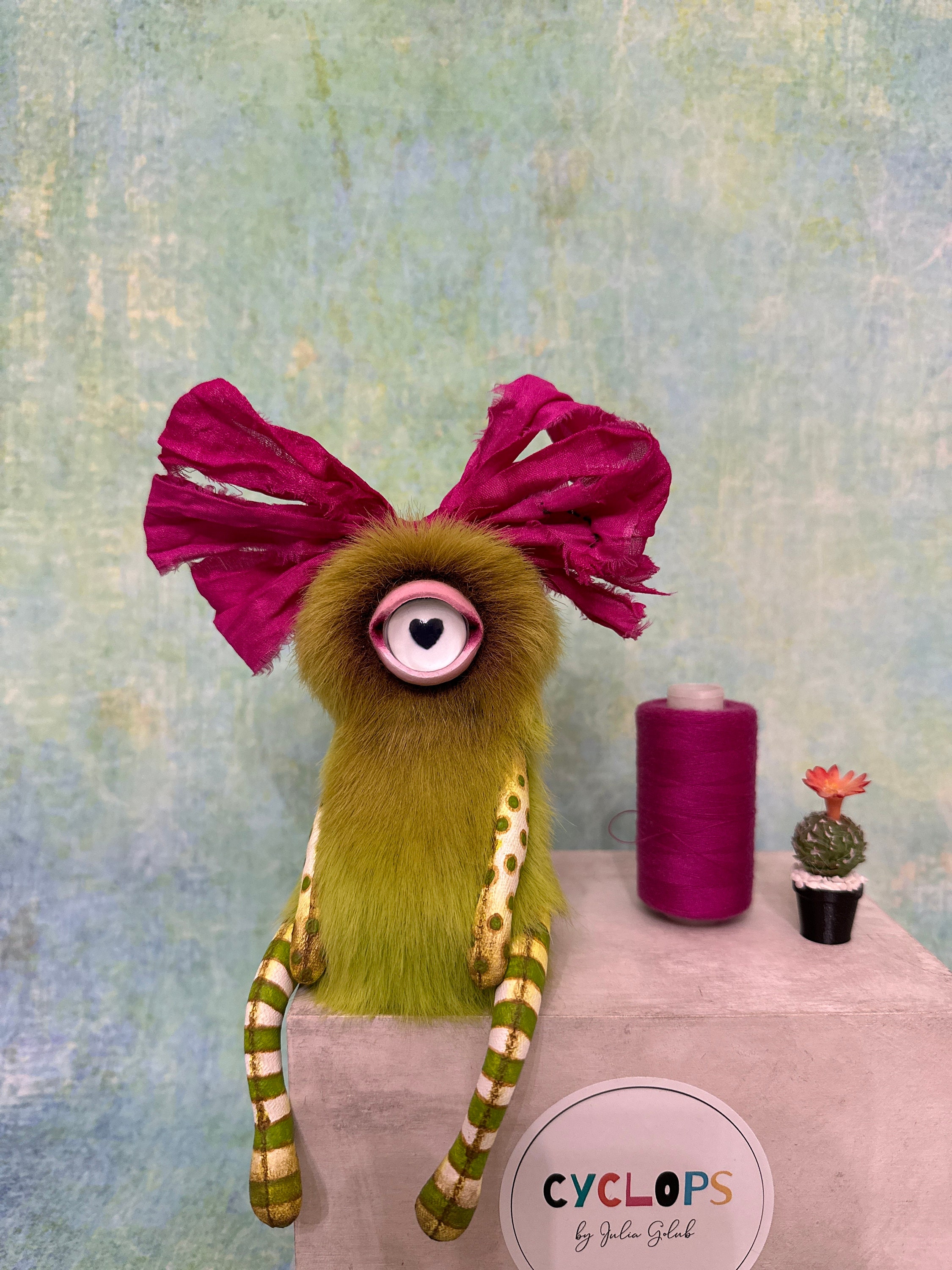 Green Mini Cyclops-girl_made-to-order! - Etsy