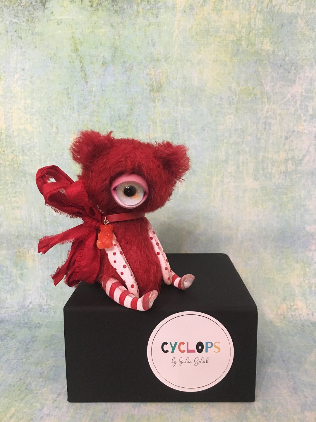 Red Mini Cyclops-bear_made-to-order! - Etsy