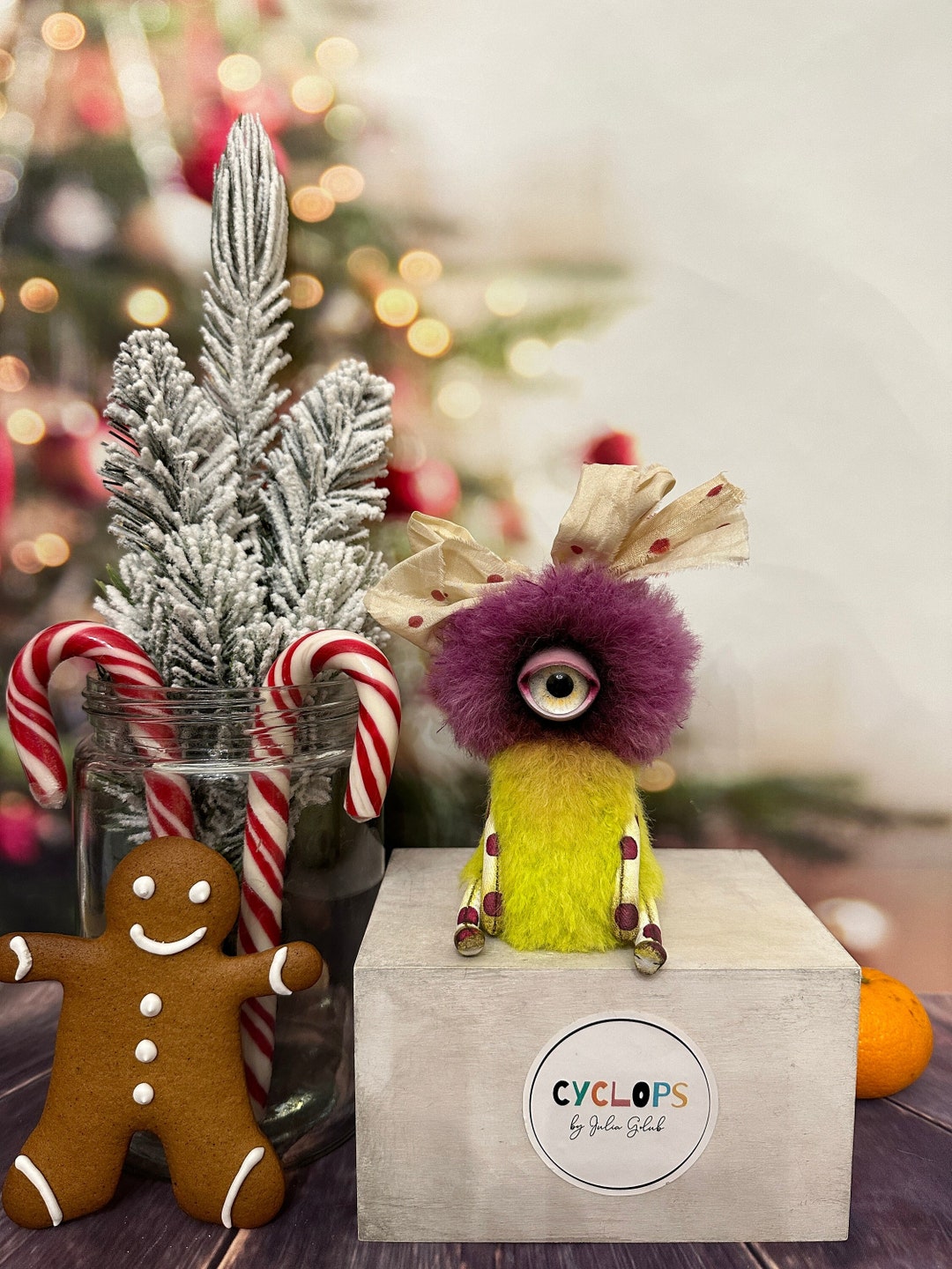 Purple&yellow-green Mini Cyclops - Girl _ MADE-TO-ORDER! - Etsy