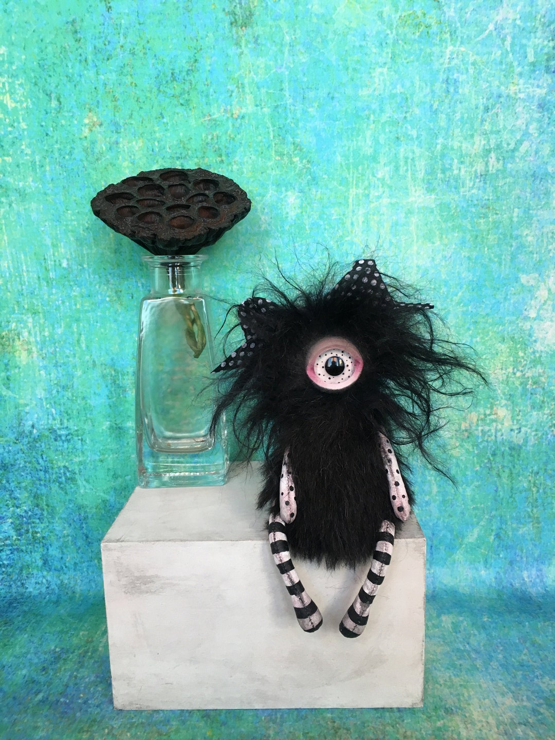 Black Mini Cyclops With Fluffy Hairstyle _ MADE-TO-ORDER! (author Teddy ...