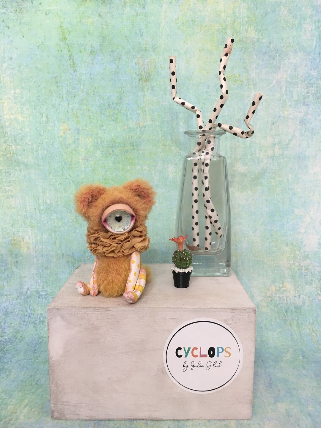 Yellow Teddy Bear-cyclops Small_made-to-order! - Etsy