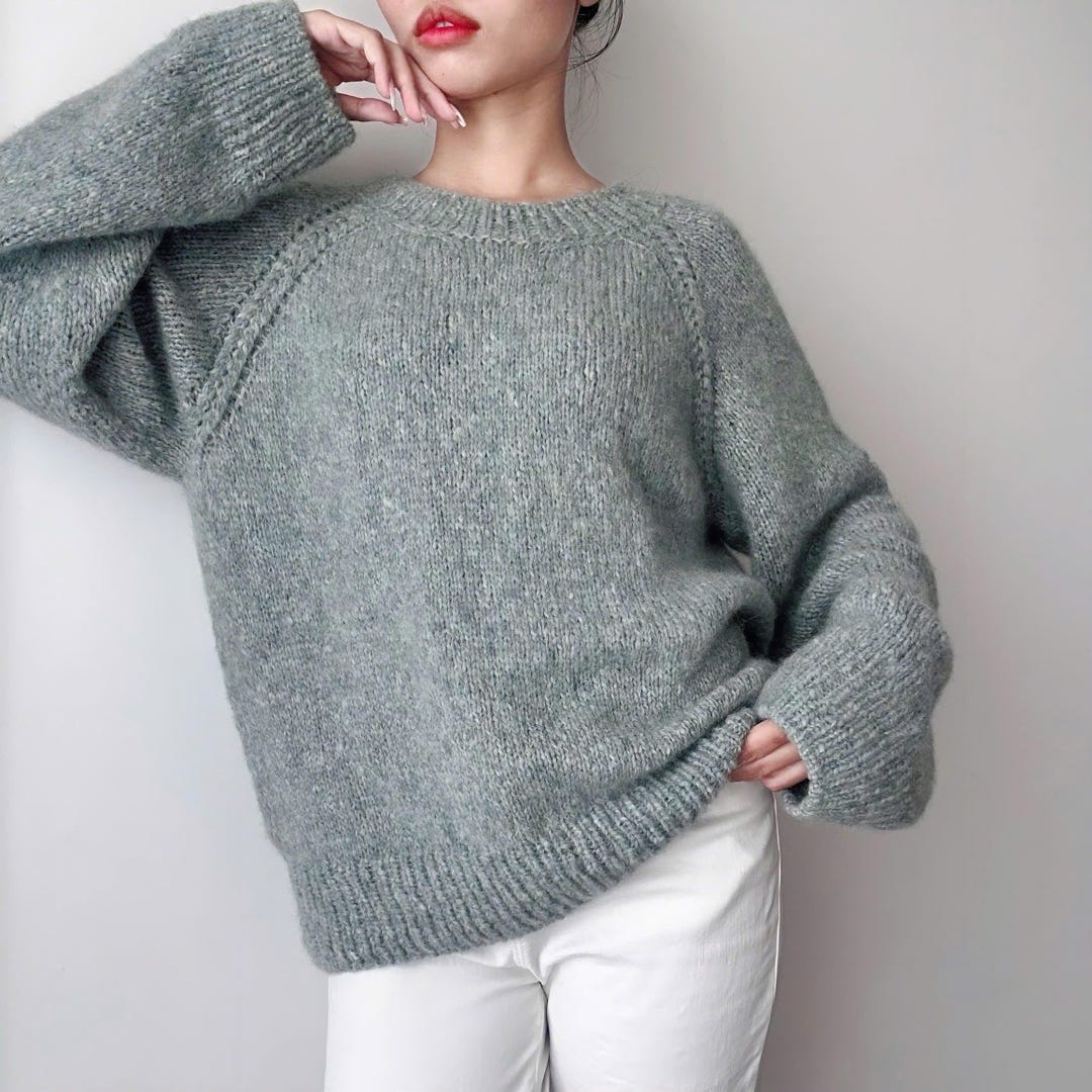 Knitting Pattern | the PULLOVER 02 | Basic Sweater Pattern | Topdown Raglan Knitting Beginner ...