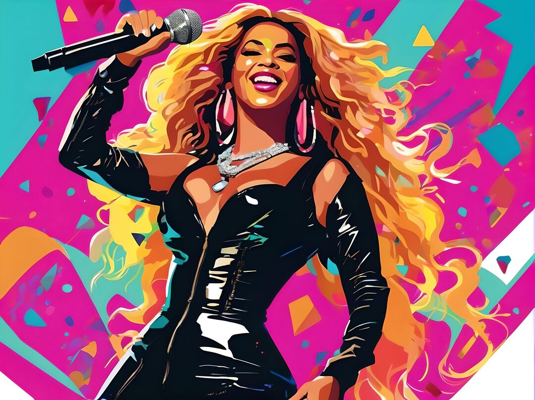 NEW Beyonce Vibrant Digital Art Download Pop Art T-shirts Hoodies ...