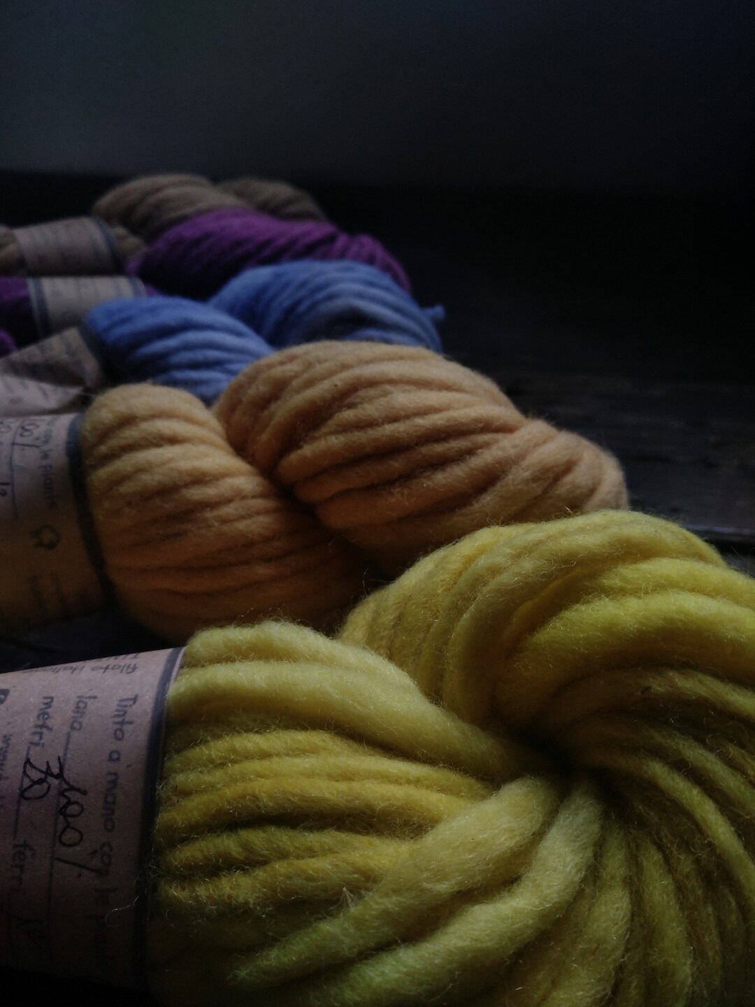 Super Bulky Yarn for Giant Needles, Extra Soft Hand Dyed 100% Wool for ...