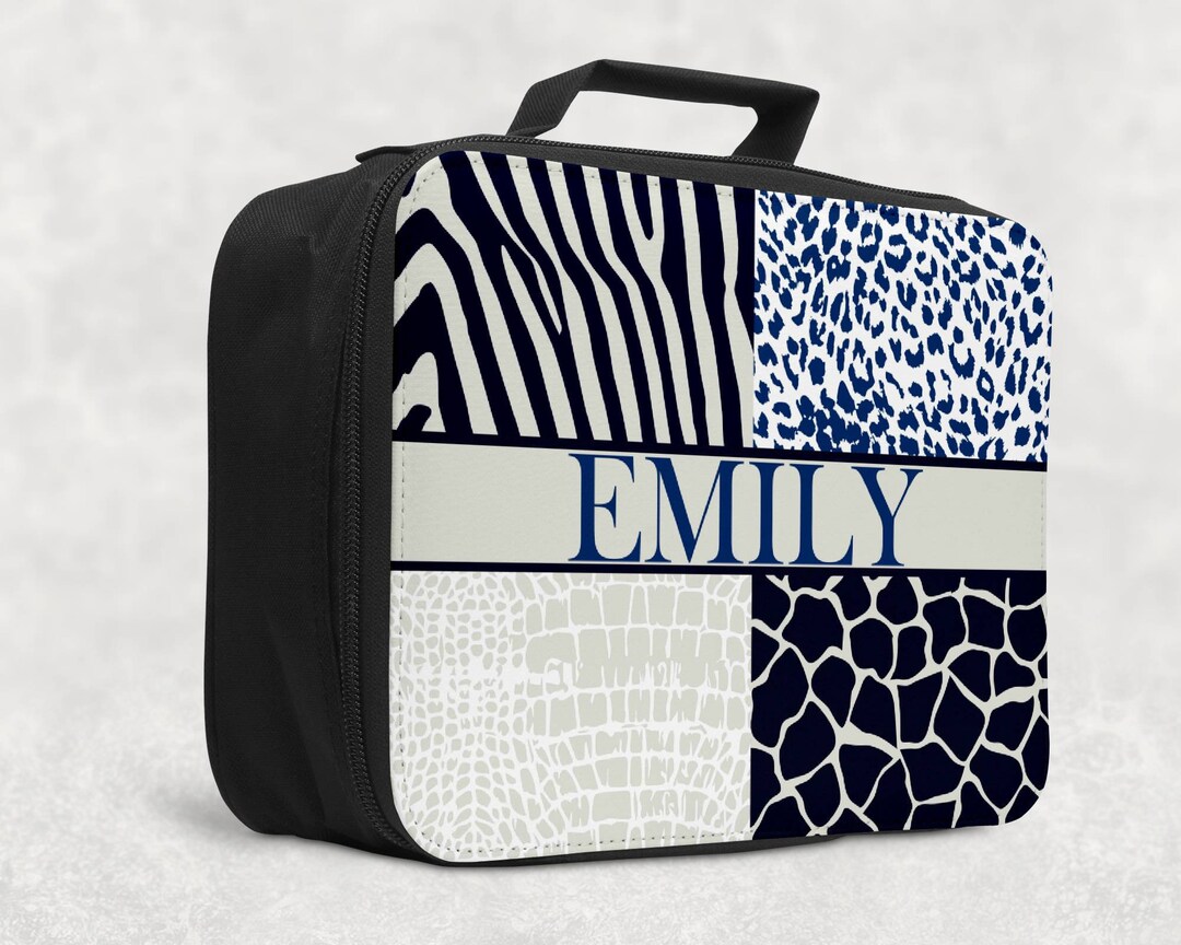 Personalised Animal Print Lunch Box, Animal Print Lunch Box, Lunch Bag ...