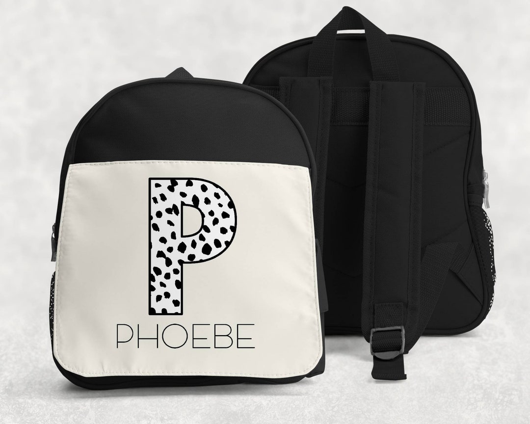 Personalised Girls Backpack, Dalmatian Print, Pretty Backpack, Dotty ...