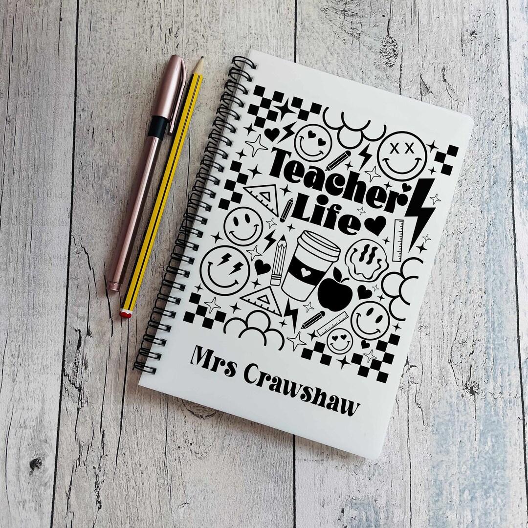 Personalised Teacher Notebook, Teacher Gift, Thank You Gift, Teacher ...
