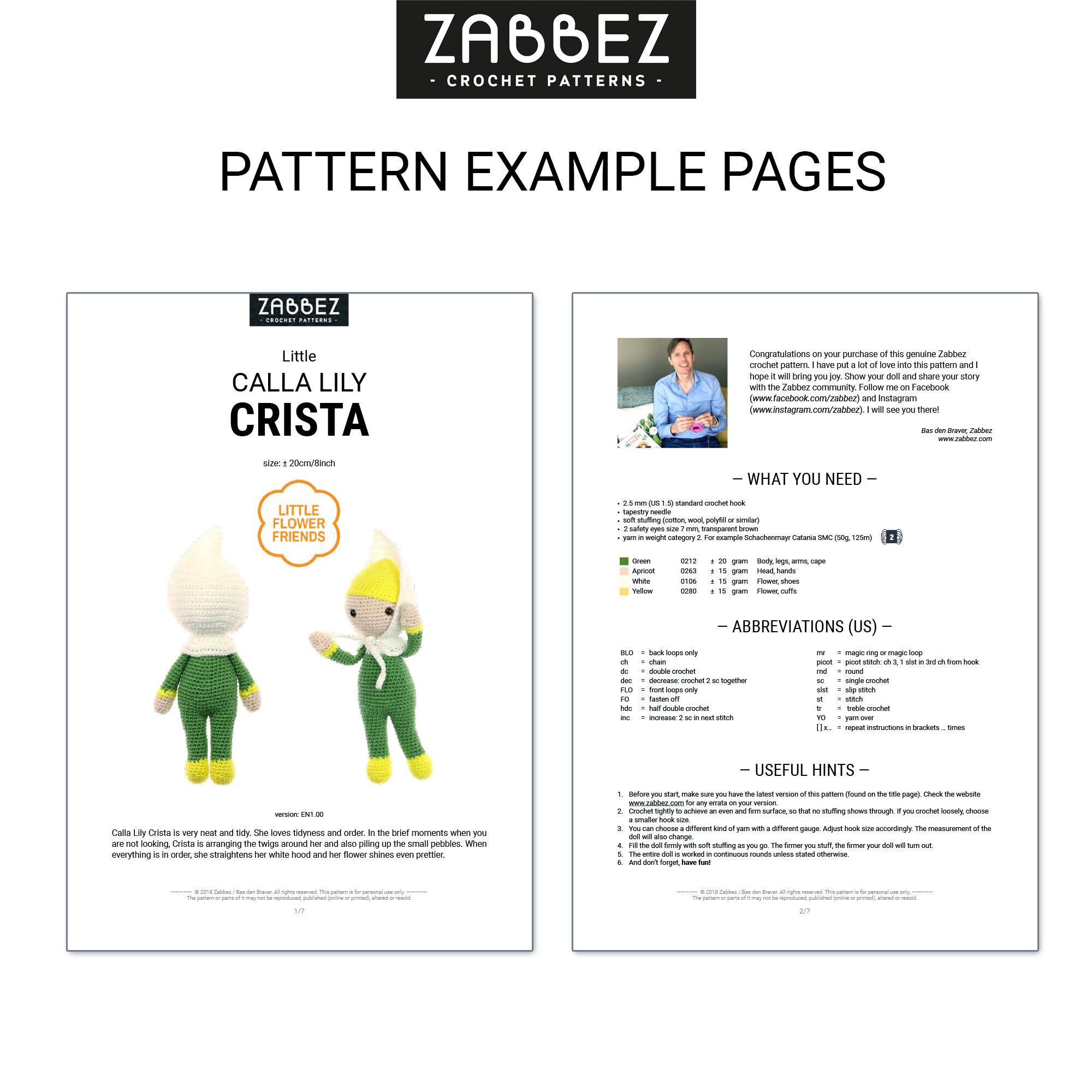 Crochet Pattern PDF: Little Calla Lily Crista - Etsy Australia