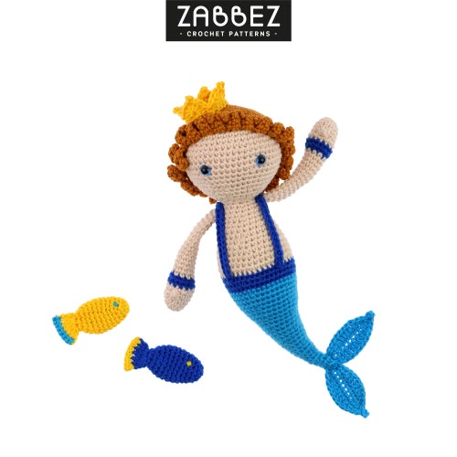 Crochet Pattern PDF: Mini Mermaid Merman Clownfish - Etsy