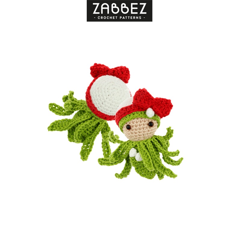 Crochet Pattern PDF: Mini Holly Poinsettia Mistletoe | Etsy