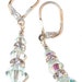 Pale LIGHT AZORE BLUE Crystal Earrings Swarovski Elements Dangle ...