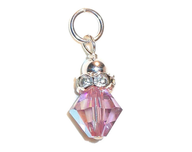 June Birthstone Charm LIGHT AMETHYST Dangle 8mm Sterling - Etsy