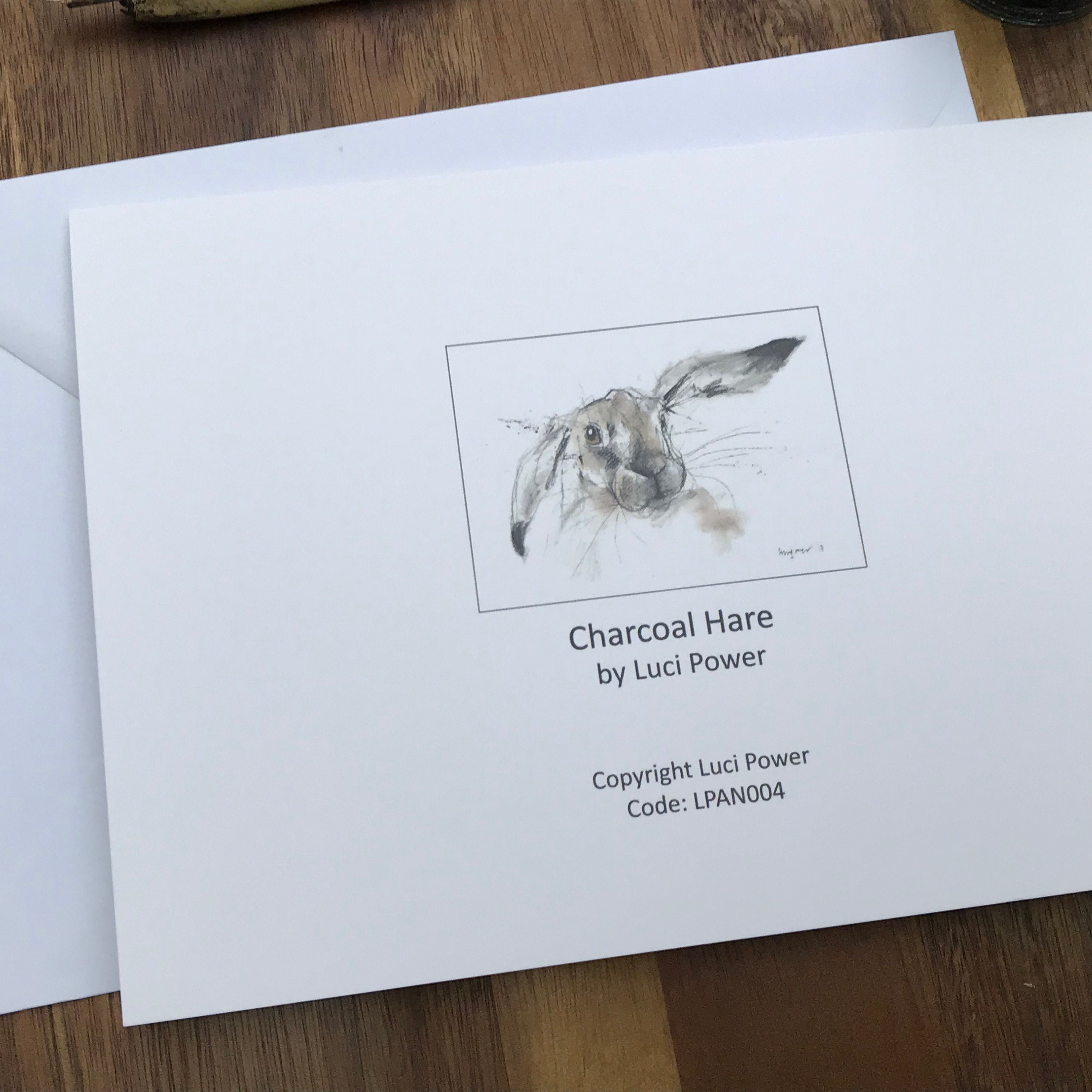 Hare Greetings Card A5, From 'charcoal Hare' One of My Original ...