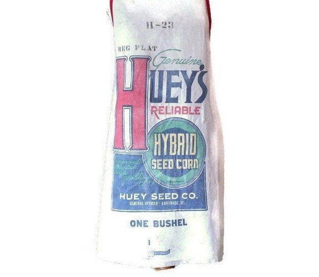 Huey's Seed Corn Sack Apron / Apron From Vintage Seed Sack Size S-XL