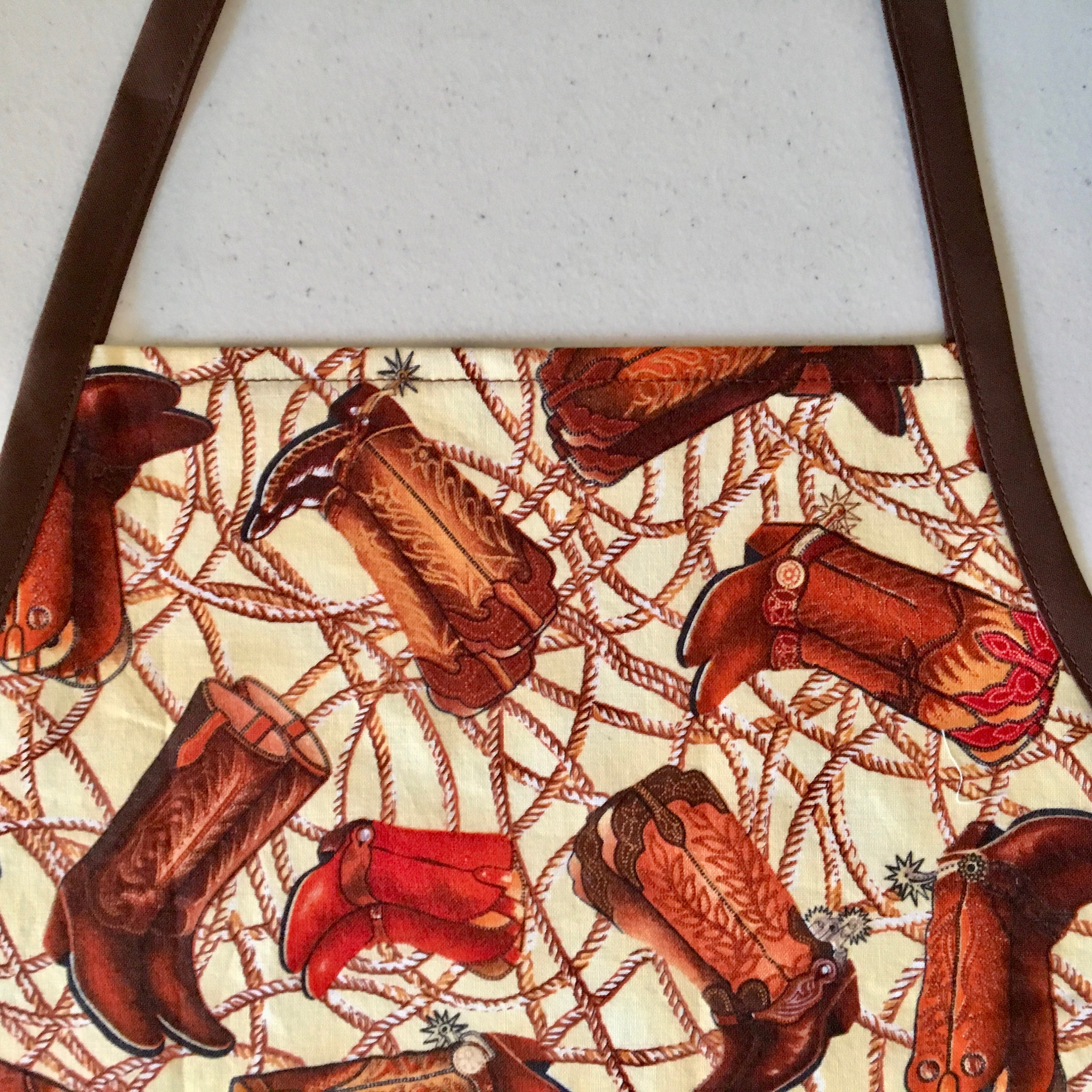 Child's Cowboy Boot Print Apron / Aprons for Boys / Aprons for Girls ...