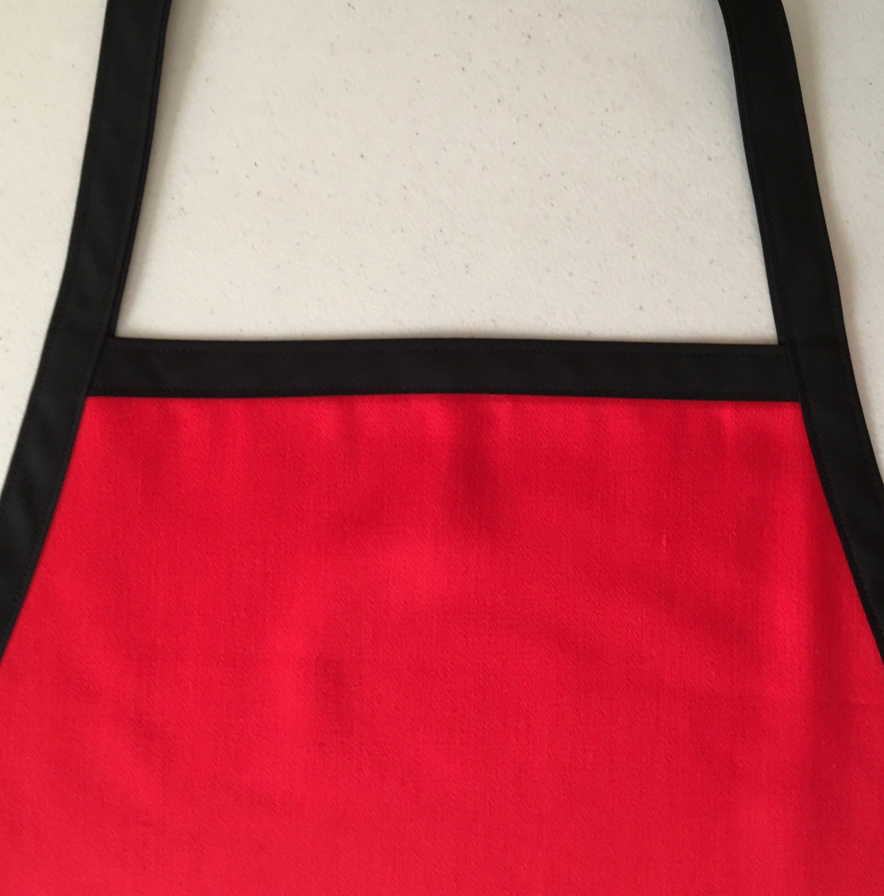 Red Chef's Apron with Black Trim / Butcher's Apron / Men's Apron M to L ...