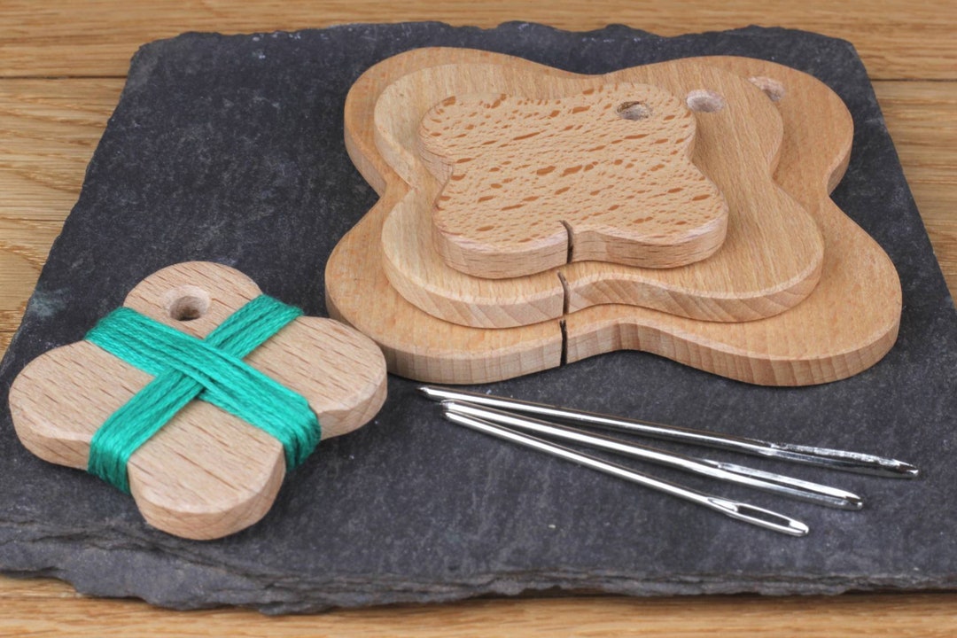 Set of 3 Wooden Thread Winders, the Hard Wearing and Environmentally ...