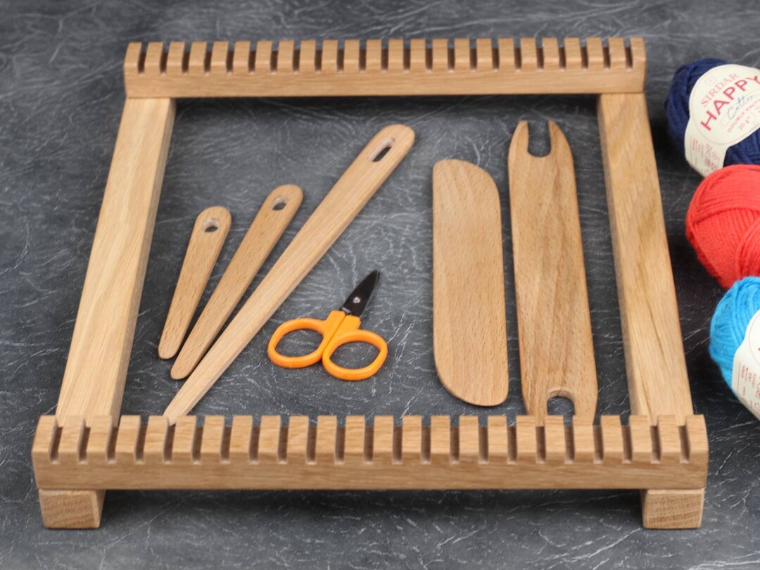 Hand Crafted Frame Weaving Loom, Made From Solid Oak. Small Rectangular ...