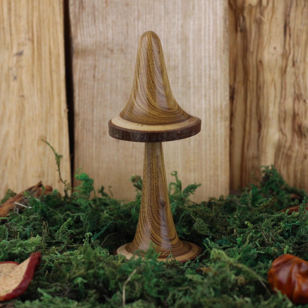 Ornamental Wood Turned Mushroom Fungi Made From Laburnum #18. Ideal ...