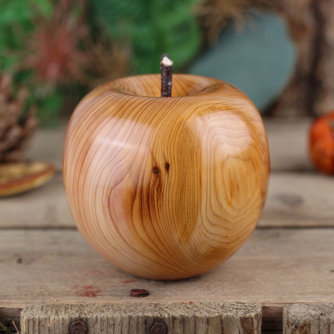 Stunning Hand Crafted Decorative Wooden Apple Made From Yew Wood ...